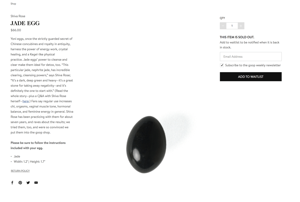 Dear Gwyneth Paltrow, I’m a GYN and your vaginal jade eggs are a bad ...